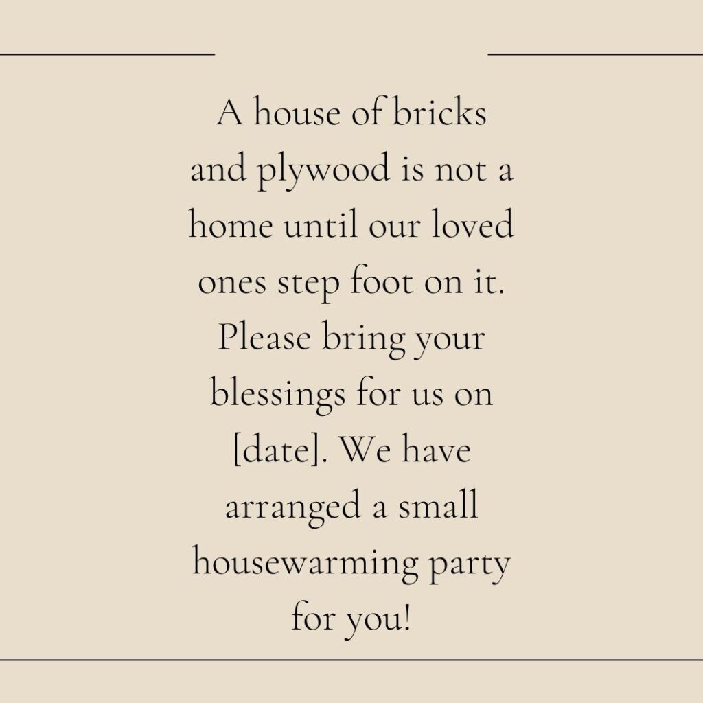 Housewarming Invitation Messages And Wordings With Images - 2025