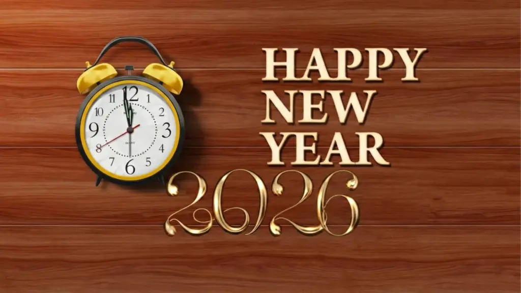 New Year 2026 4k Ultra HD Wallpaper Wood Background - Wishes.Photos